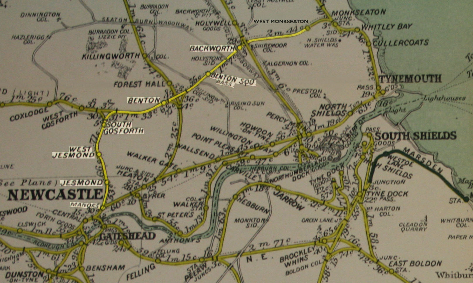 Manors Jct. - West Monkseaton (excl.) via Benton | Register of Closed ...