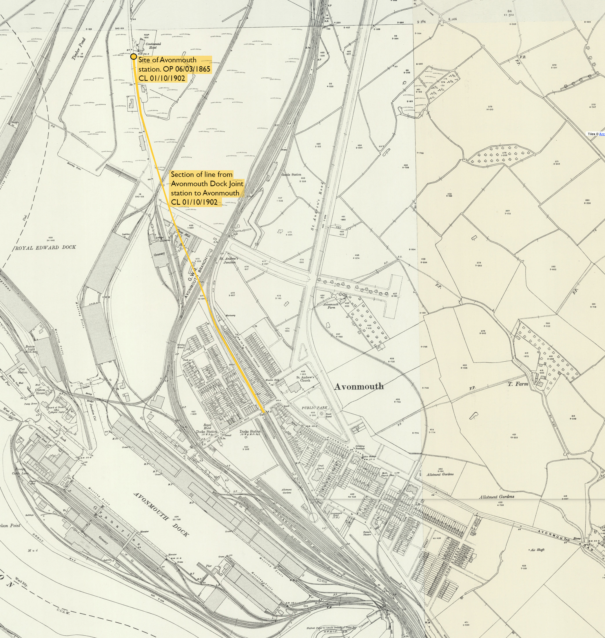 Avonmouth Dock (excl.) - Avonmouth | Register of Closed Railways