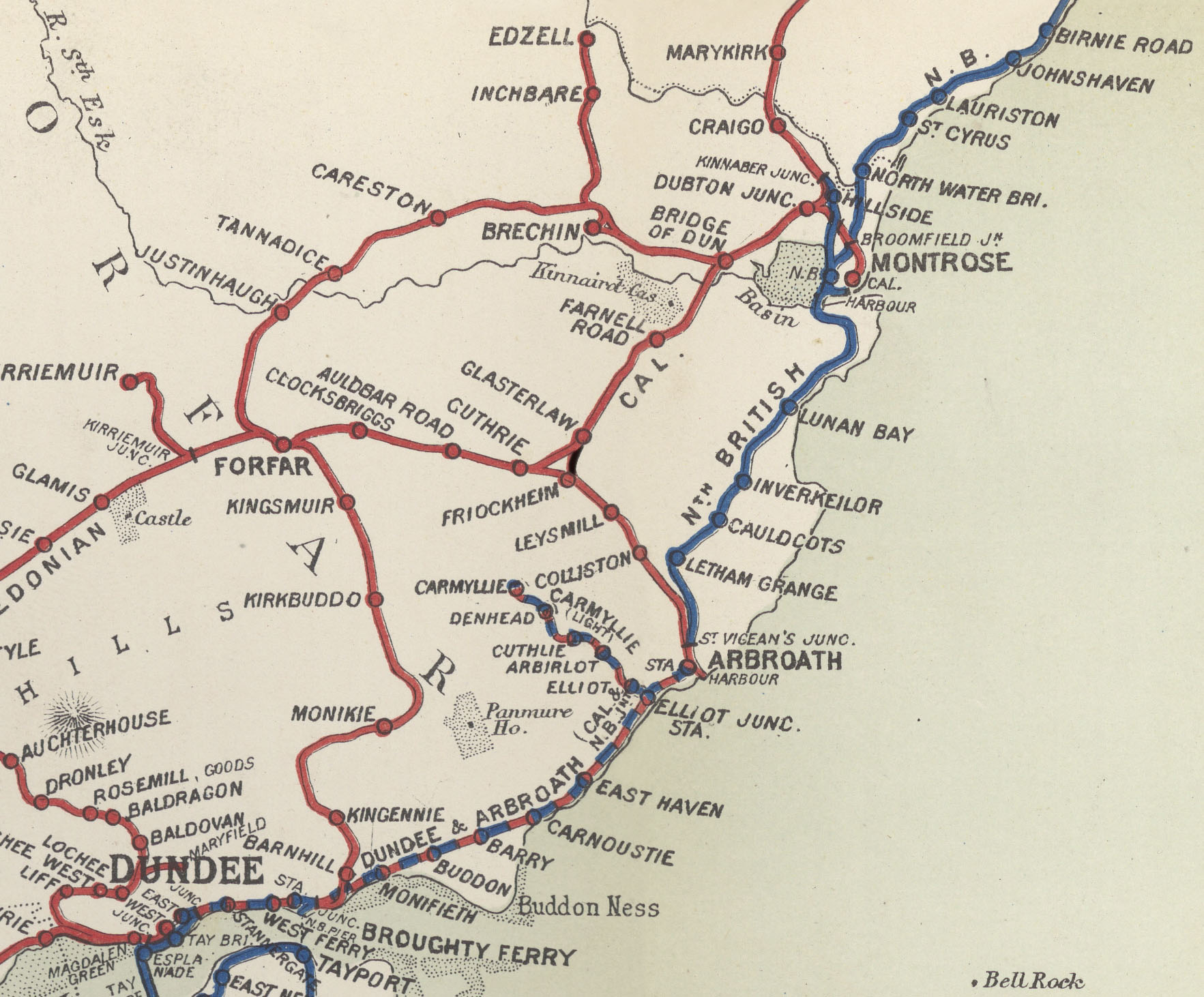 Friockheim Jct. - Glasterlaw Jct. | Register of Closed Railways