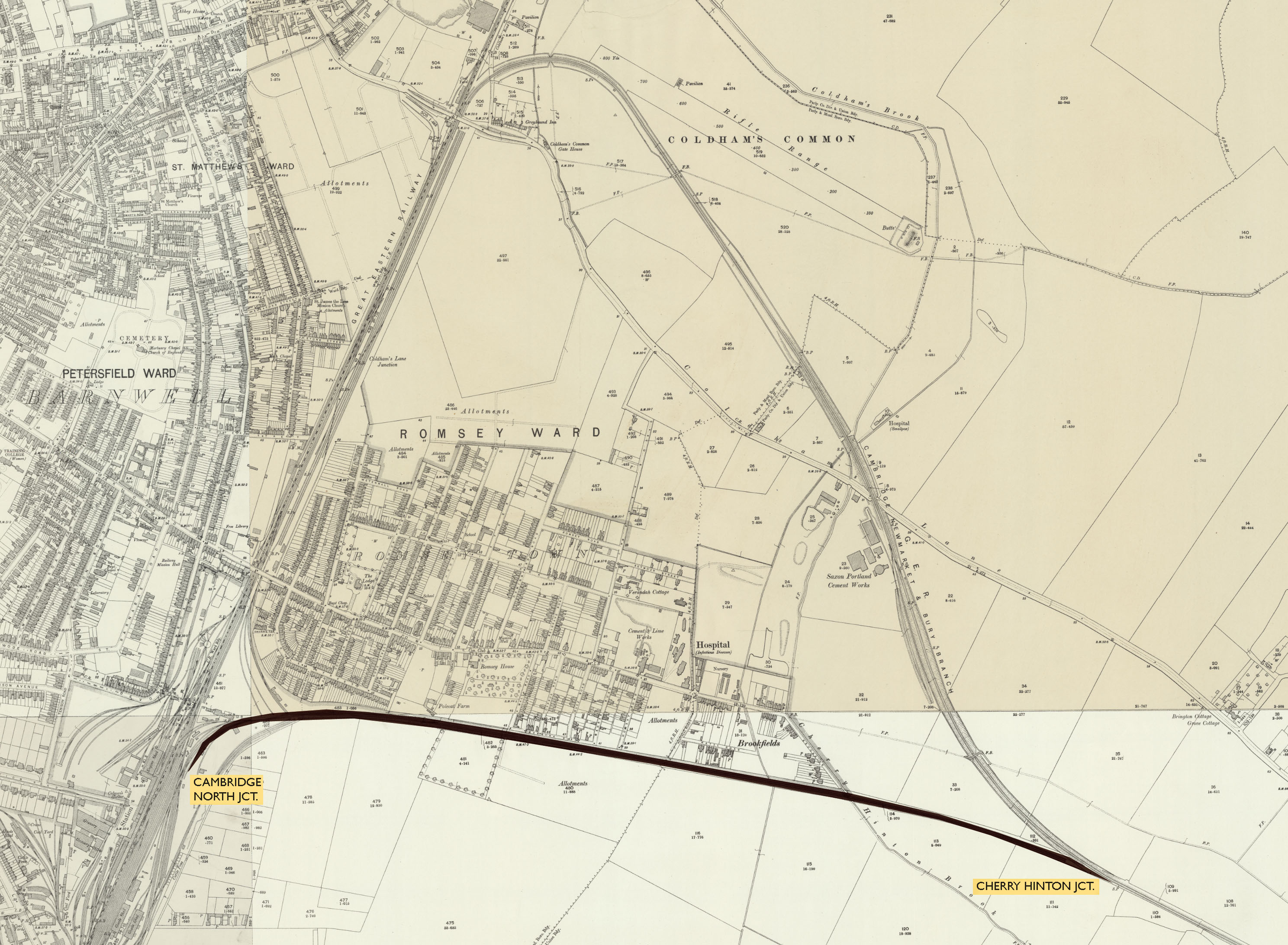 Cambridge North Jct. - Cherry Hinton Jct. | Register of Closed Railways
