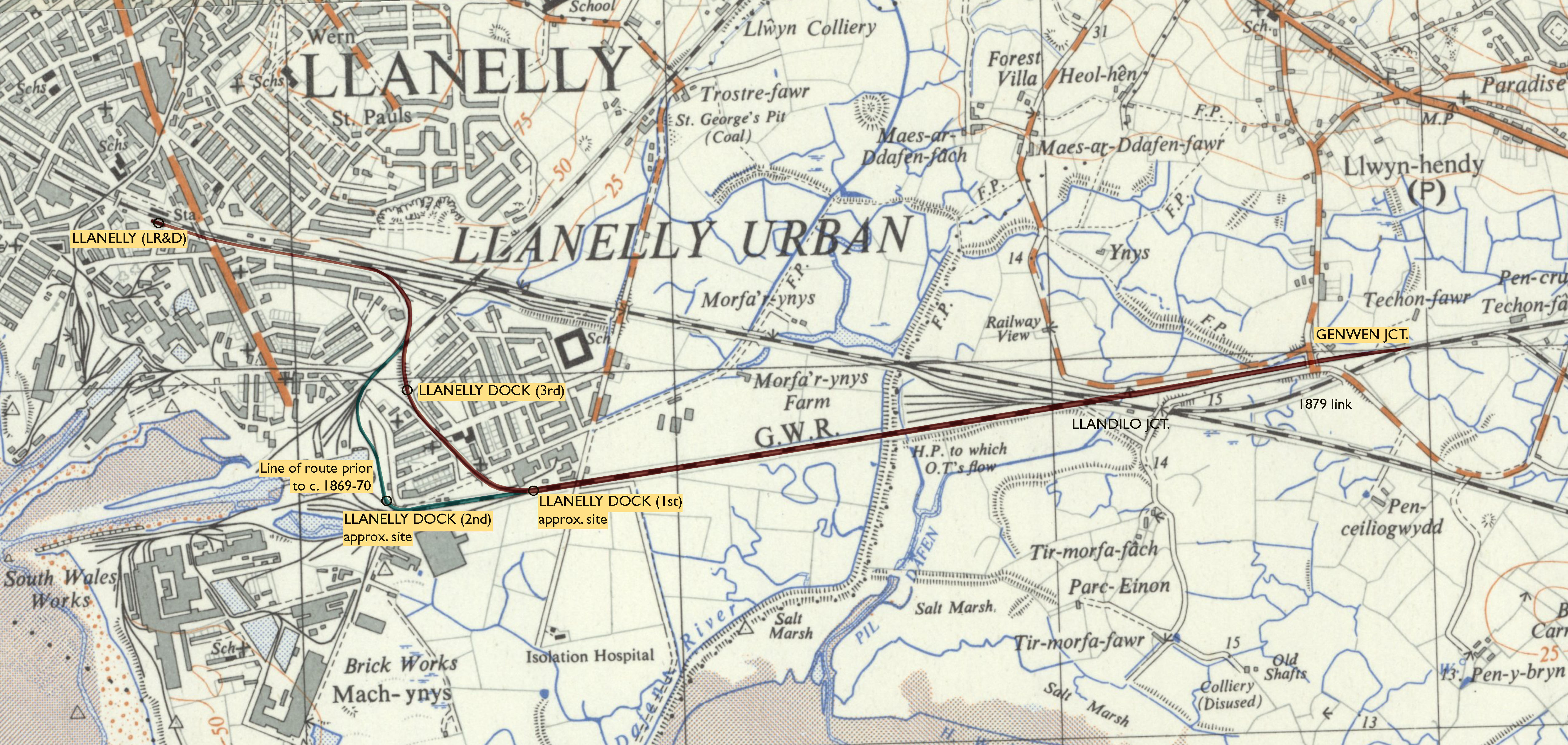 Genwen Jct. - Llanelly (LR&D) | Register of Closed Railways